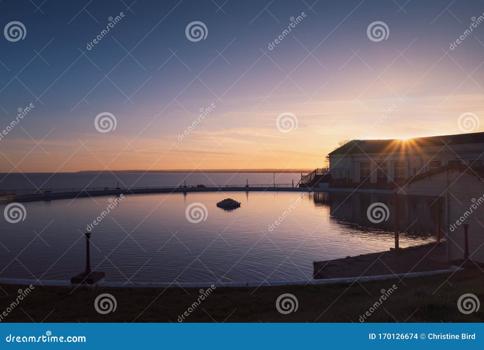 Boating Pool And Cafe Along The Royal Esplanade, Ramsgate Royalty-Free ...