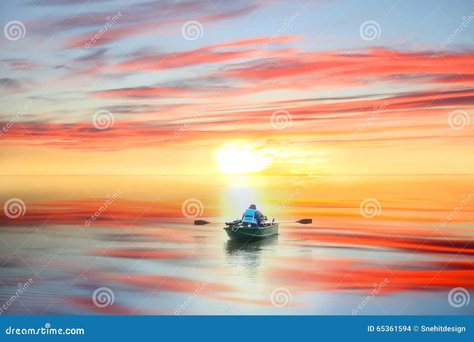Boating in the sun rise stock photo. Image of colorful - 65361594