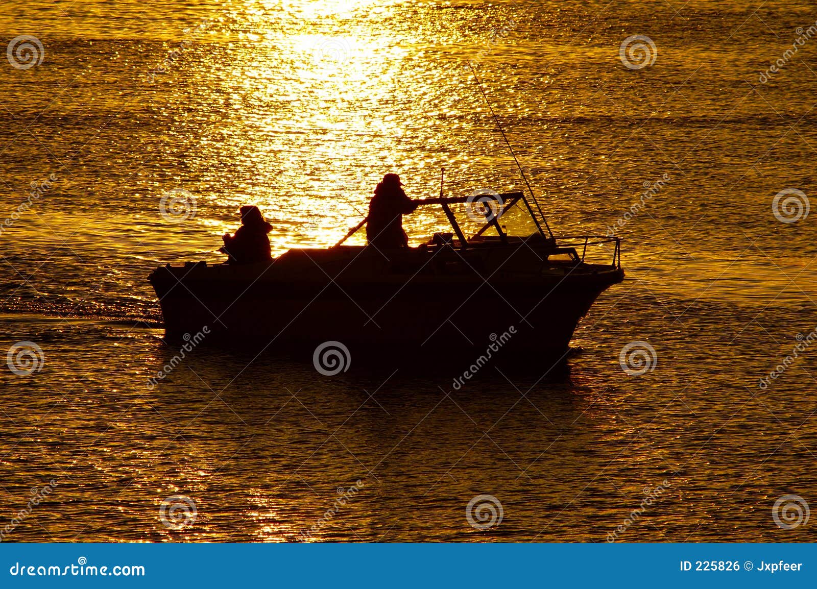 Boating at sunset stock photo. Image of recreation, water - 225826