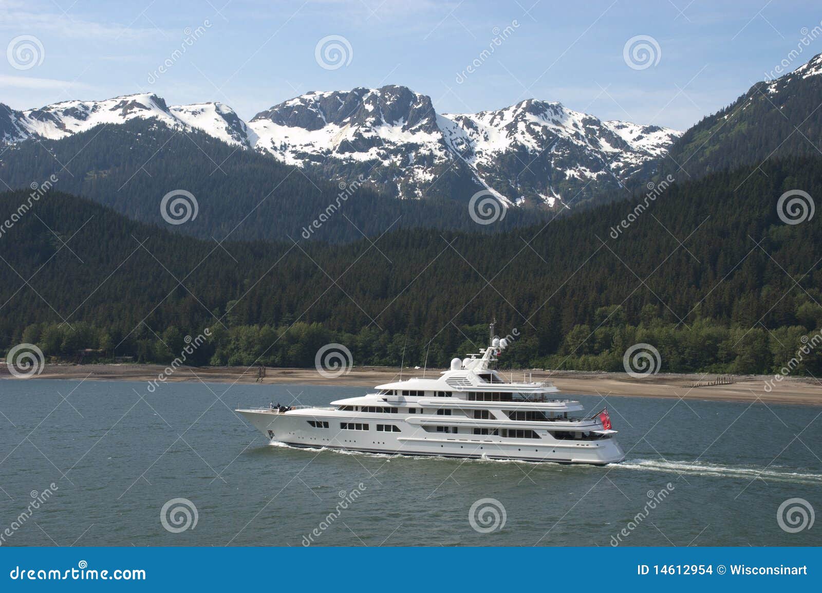 Boating Yacht Cruising in Alaska Inside Passage Stock Photo - Image of ...