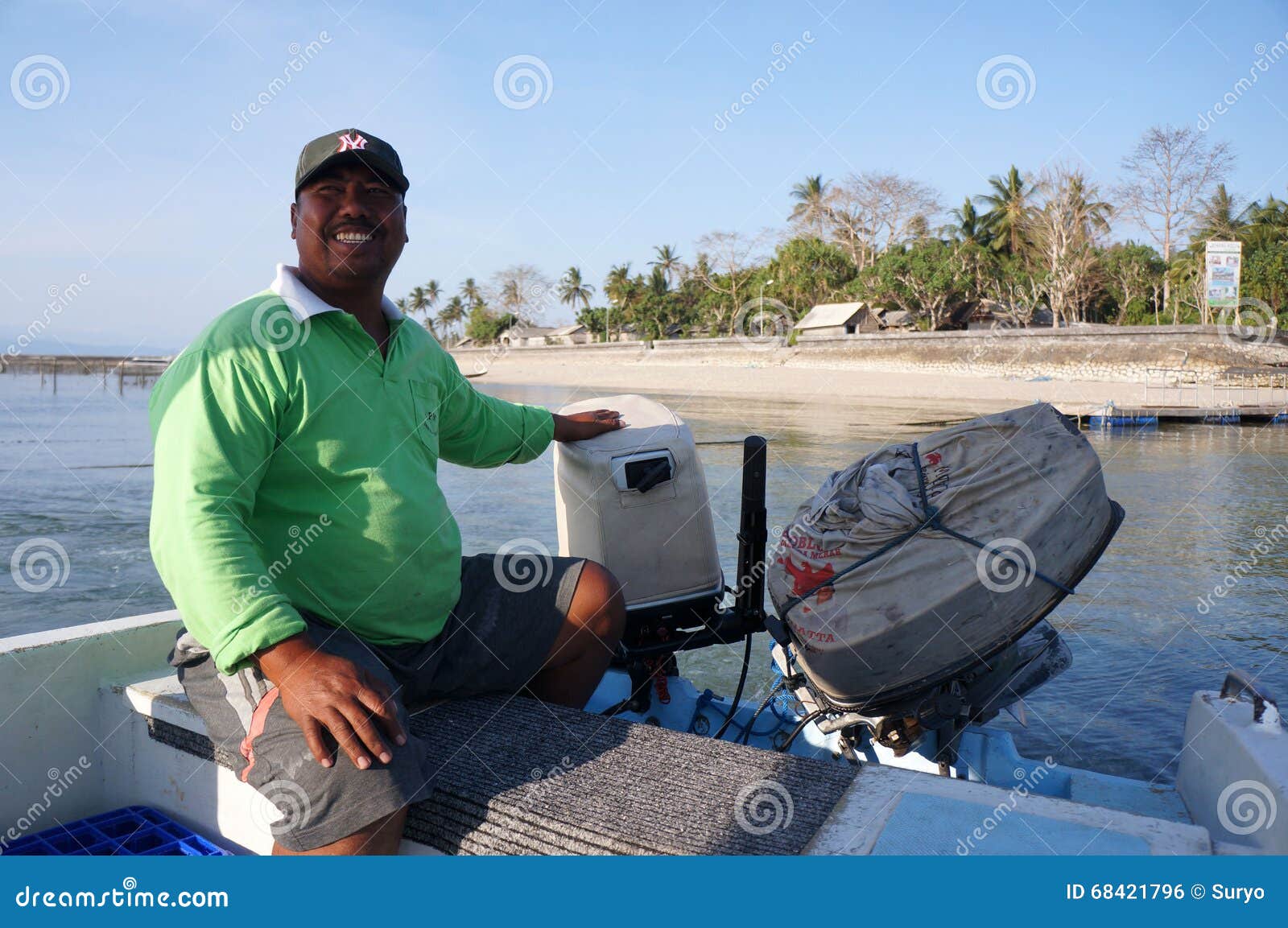 Boatmen editorial photo. Image of travel, bali, vehicle - 68421796