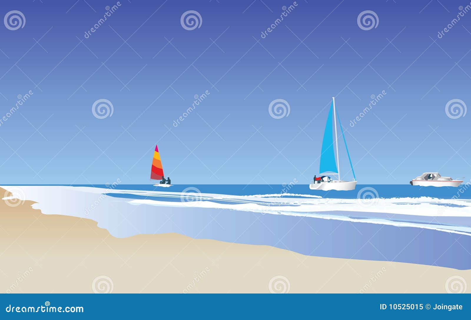 Boats Cartoon Vector | CartoonDealer.com #10525015