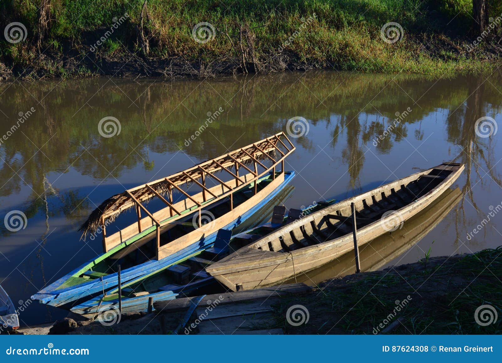 Boats at the Amazon River, Peru Stock Photo - Image of amazon, city ...