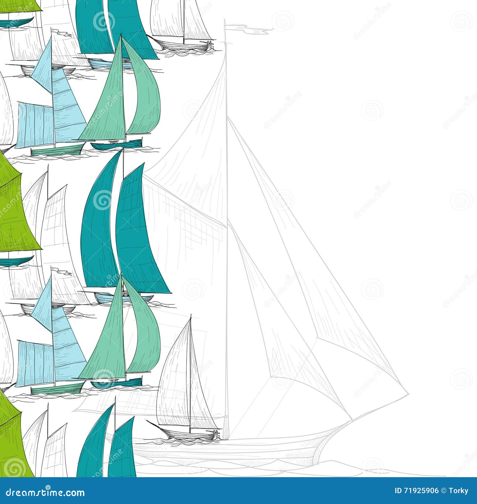 Boats Background Vector Illustration | CartoonDealer.com #71925906