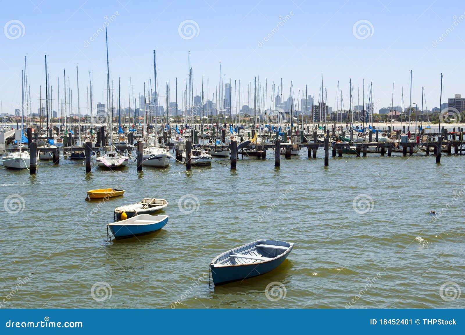 Boats in Bay stock image. Image of yacht, sail, ship - 18452401
