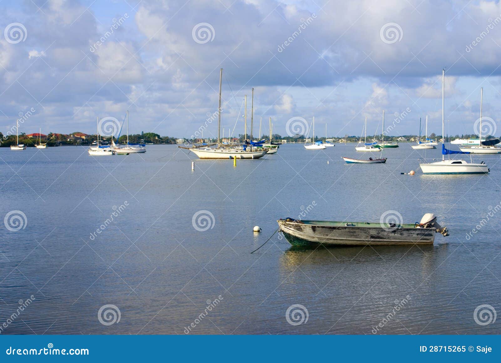 Boats in a Bay stock image. Image of blue, water, float - 28715265