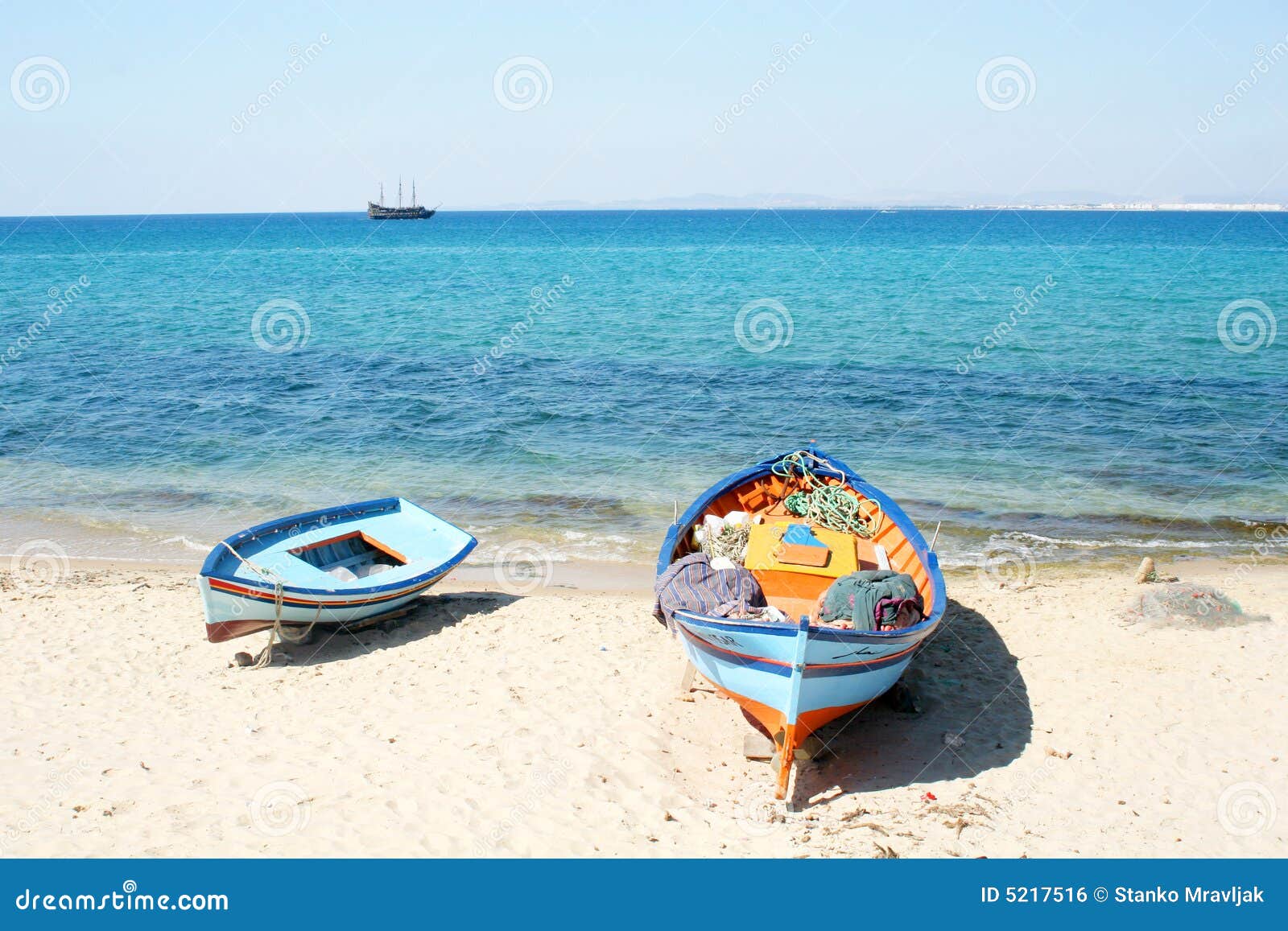 Boats on the beach stock photo. Image of beautiful, boats - 5217516