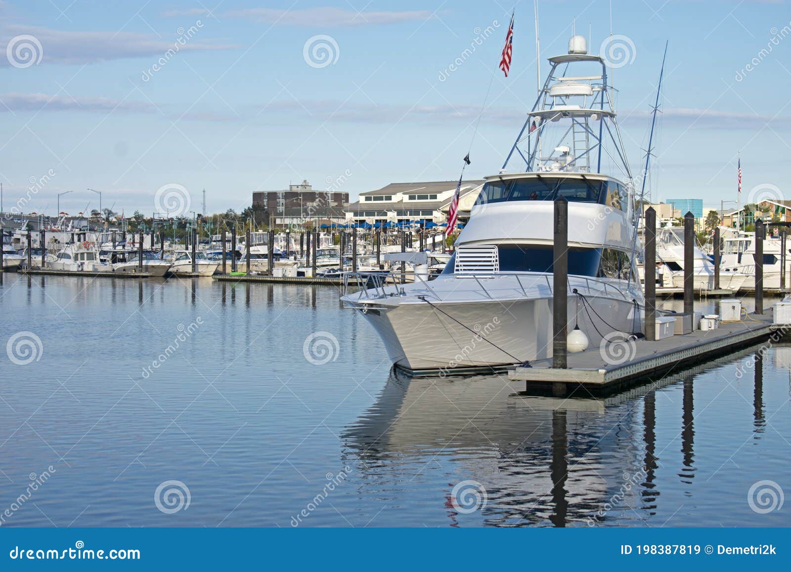 Boats in a Belmar Marina -03 Stock Image - Image of blue, motorboats ...