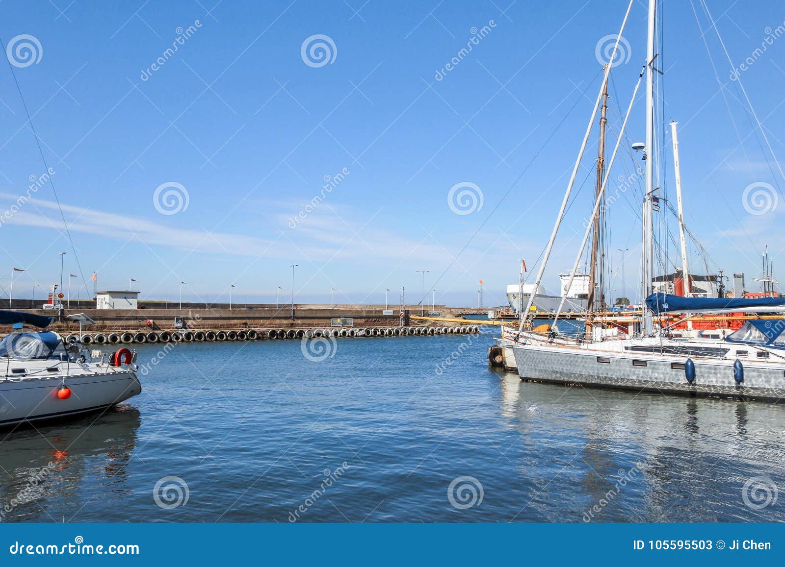 Boats in Ocean at Harbor in Visby Stock Image - Image of coast, boat ...
