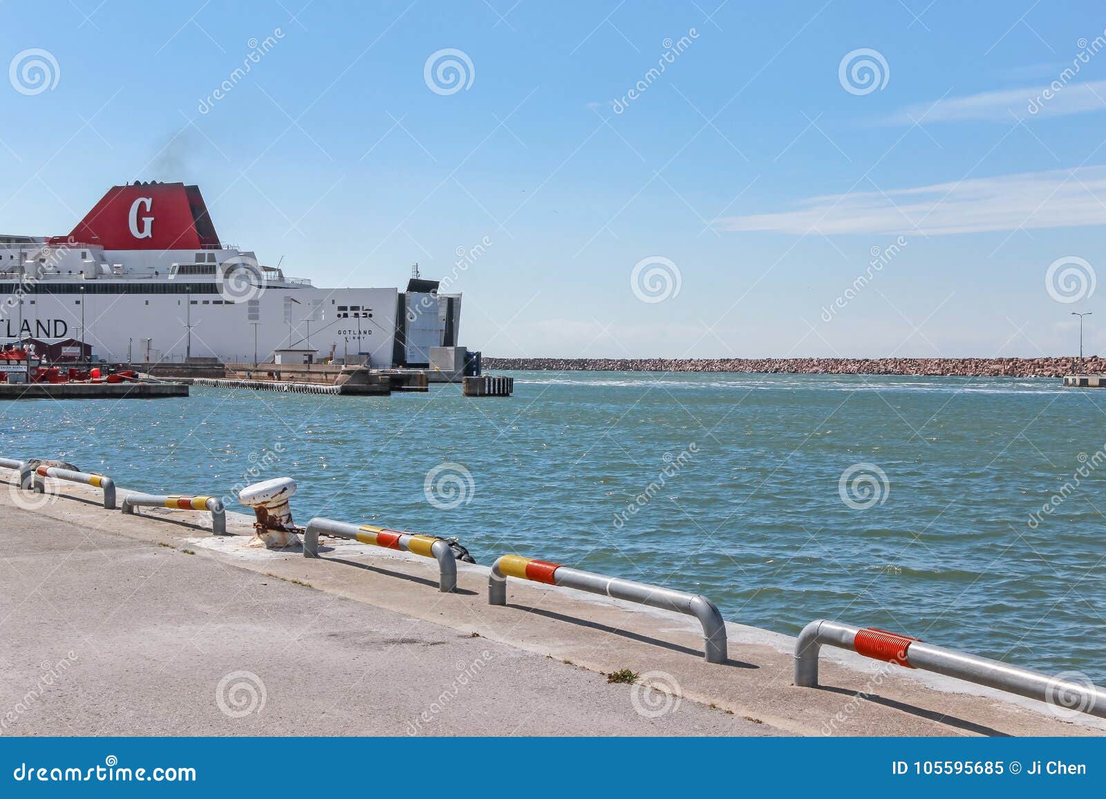 Boats in Ocean at Harbor in Visby Editorial Image - Image of pier ...