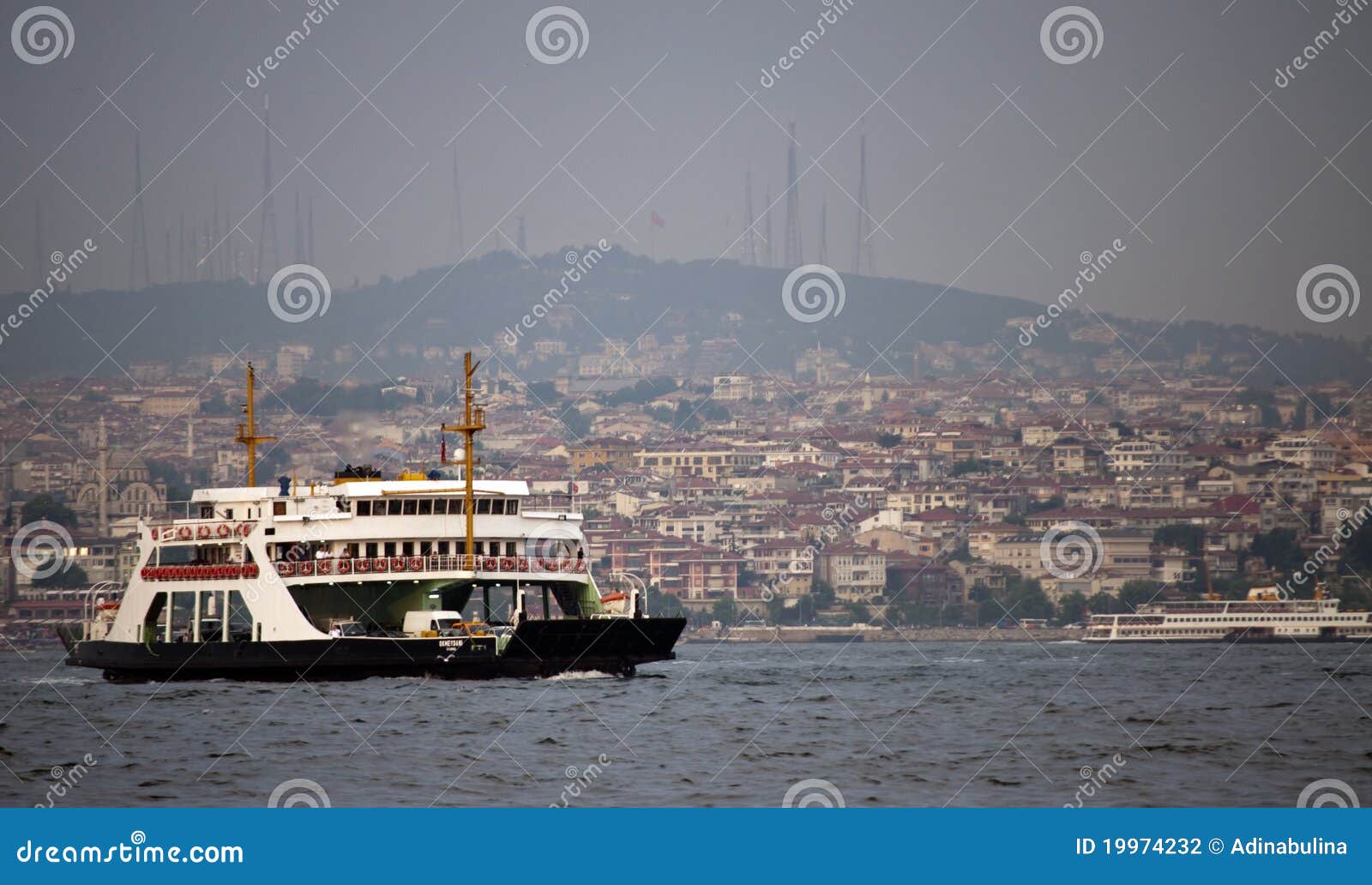 Boats on the Bosphorus River Editorial Photography - Image of ...
