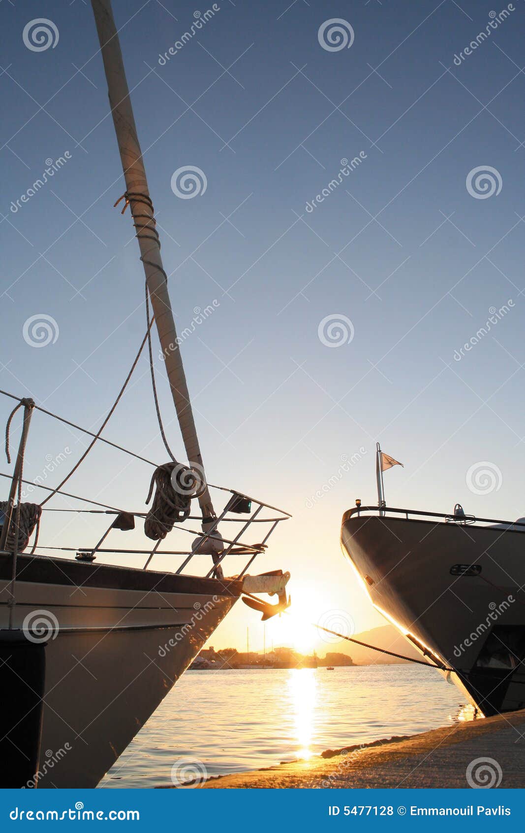 Boats bows stock photo. Image of yachting, railings, vessels - 5477128
