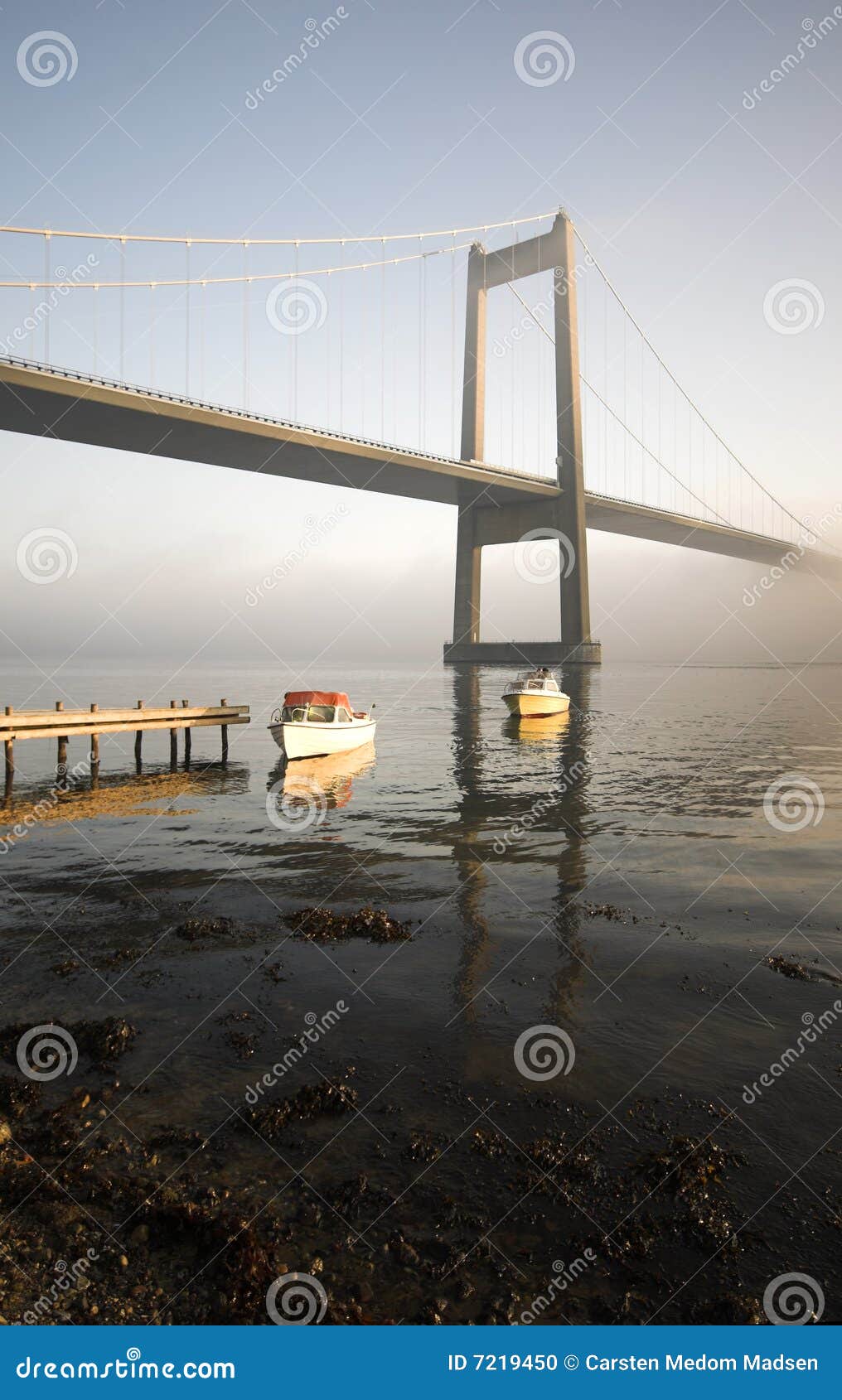 Boats and Bridge stock photo. Image of fishing, cloud - 7219450