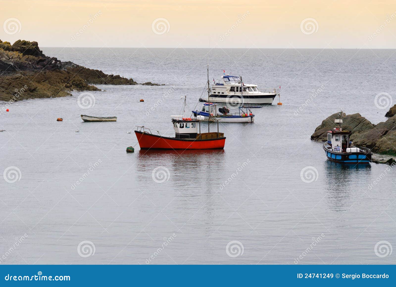 Boats in Cornwall stock image. Image of landscape, colors - 24741249