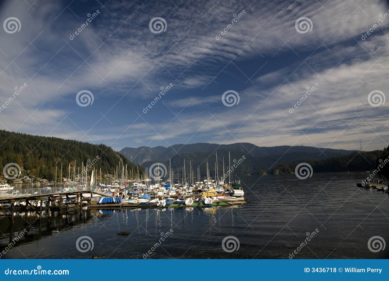 Boats at Dock Deep Cove Canada Stock Photo - Image of blue, travel: 3436718