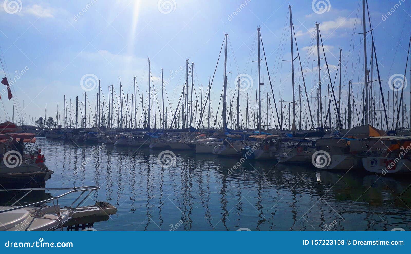 Boats dock at the marina editorial stock photo. Image of dock - 157223108