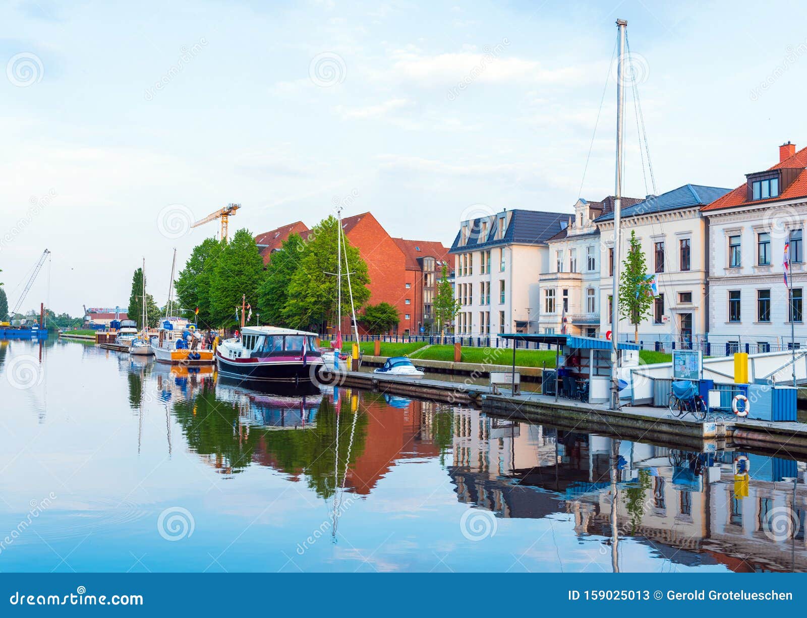 Boats Drop Anchor in a Haven, Oldenburg, Germany Editorial Stock Photo ...