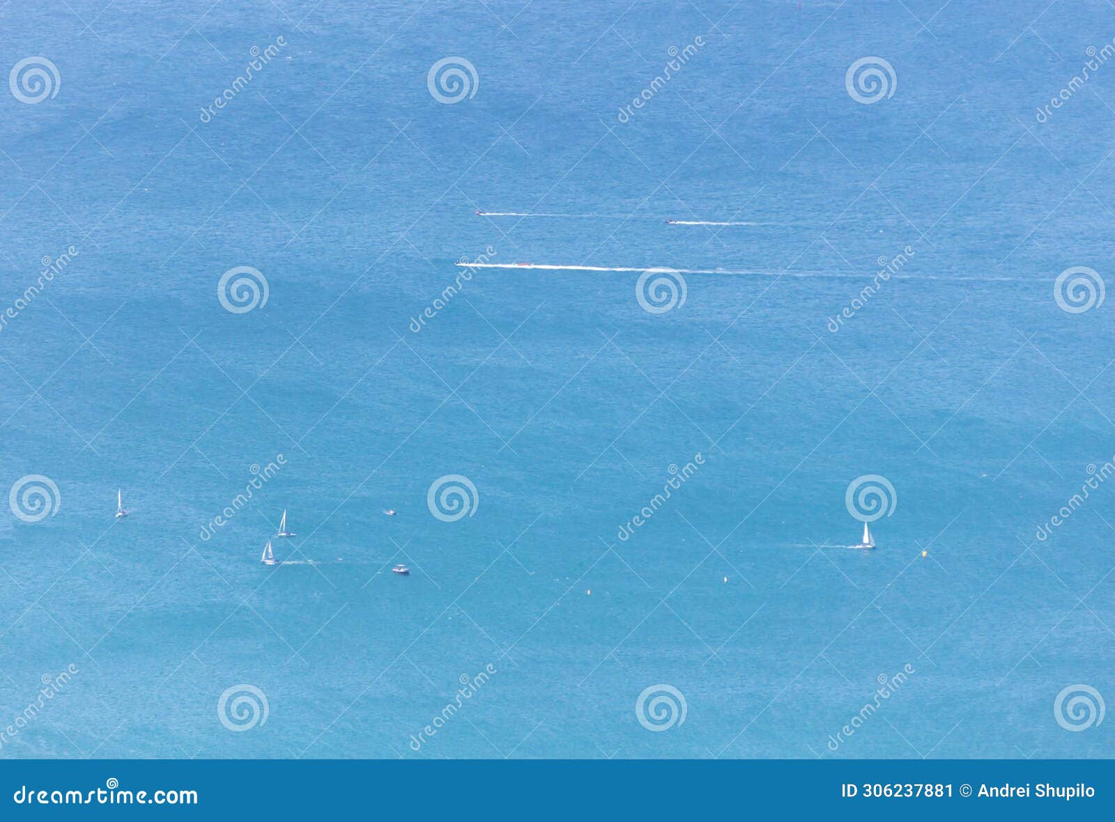 Boats Float in the Sea, Top View Stock Image - Image of tropical ...