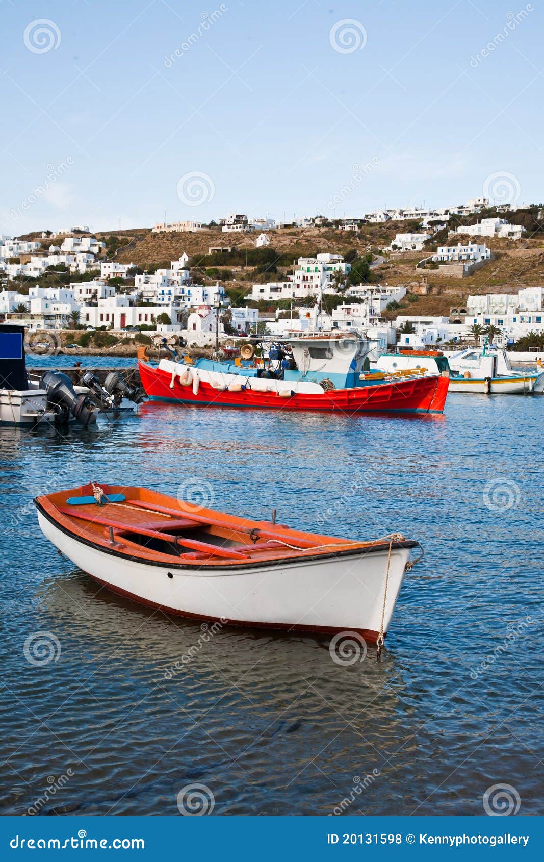 Boats in Greece Island stock photo. Image of nature, holiday - 20131598