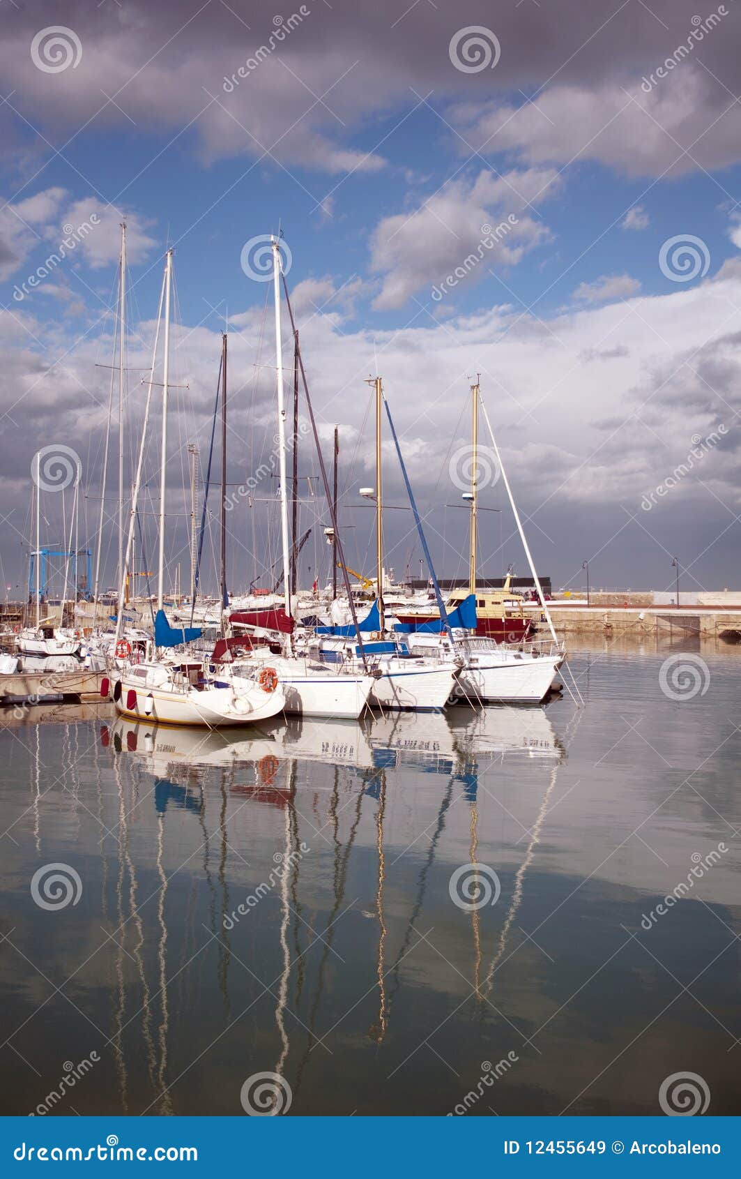Boats in the harbor stock image. Image of sailing, jetty - 12455649