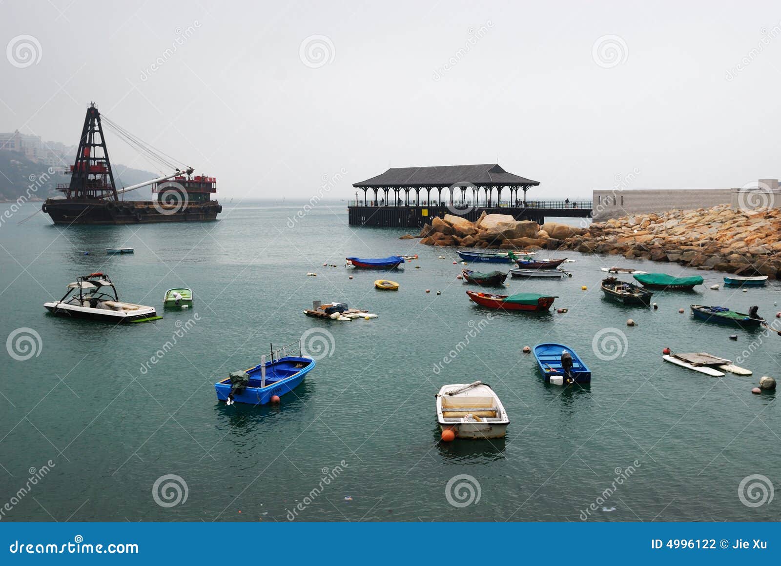 Boats in harbour stock photo. Image of blue, boats, calm - 4996122