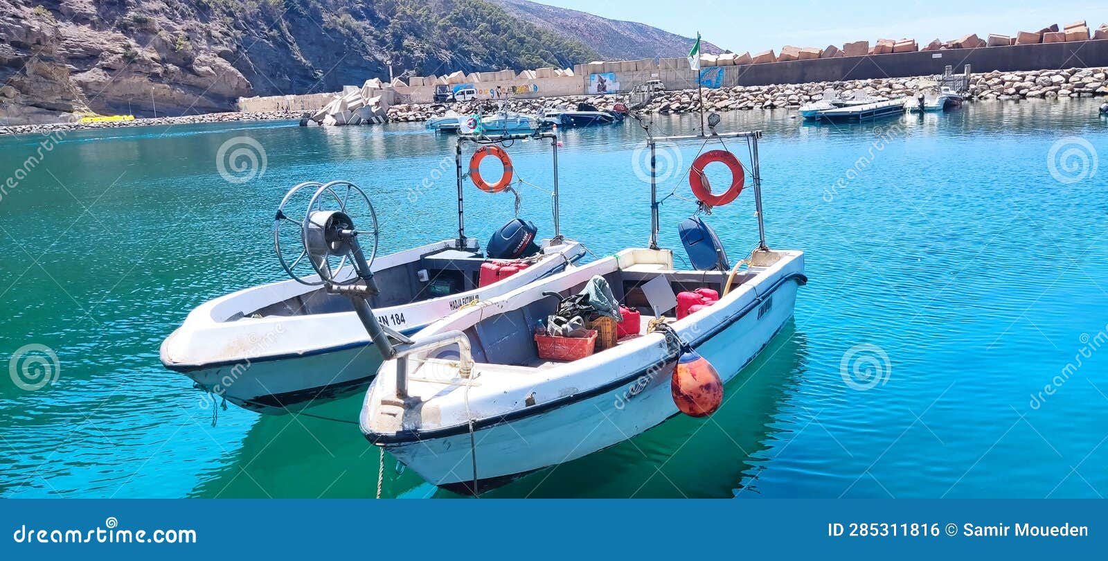 Boats from Honaine Port Tlemcen Stock Photo - Image of port, boats ...