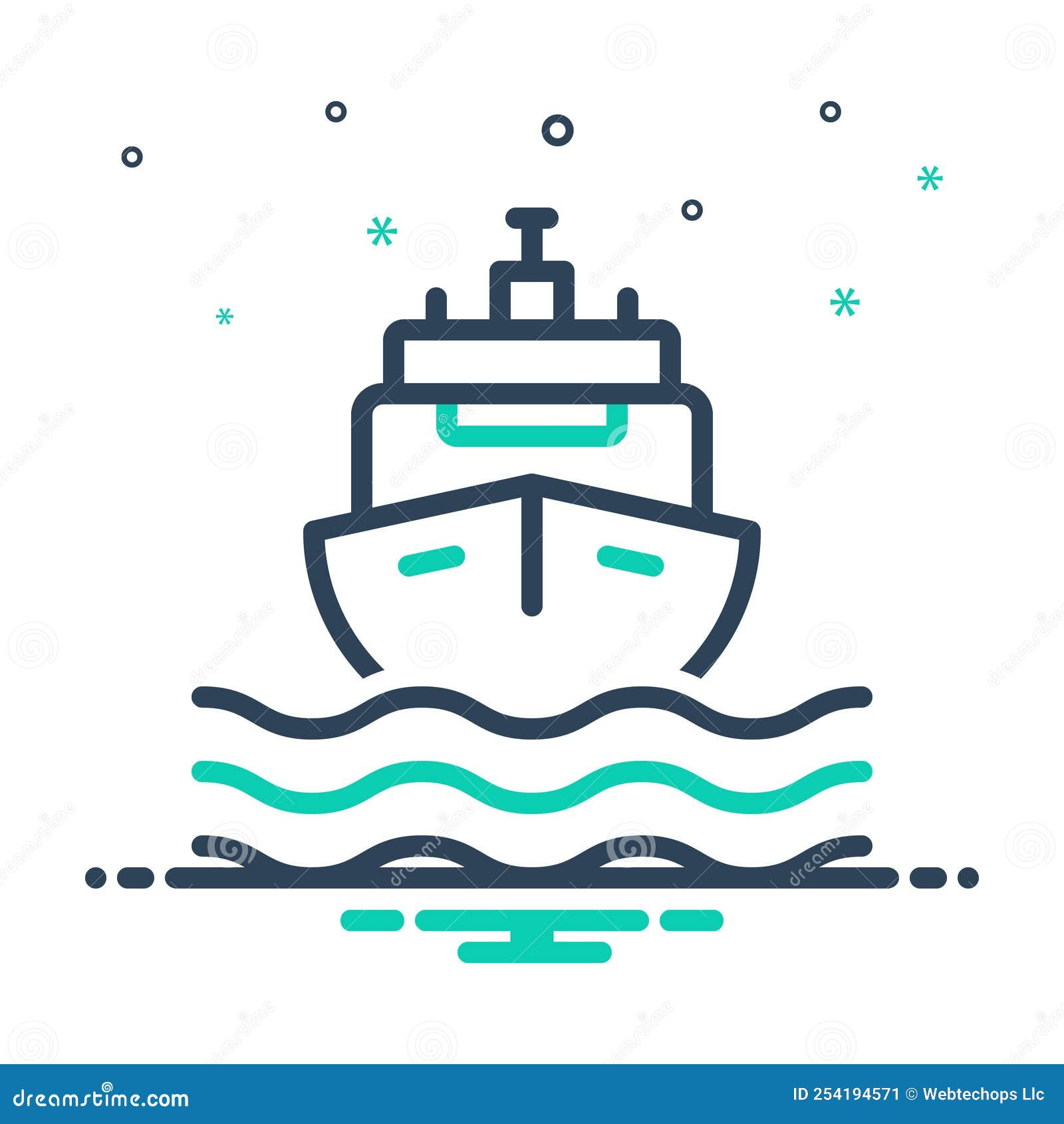 Mix Icon for Boats, Marine and Transport Stock Illustration ...