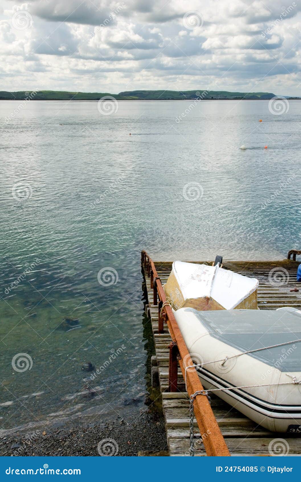 Boats on jetty stock image. Image of deck, blue, harbor - 24754085