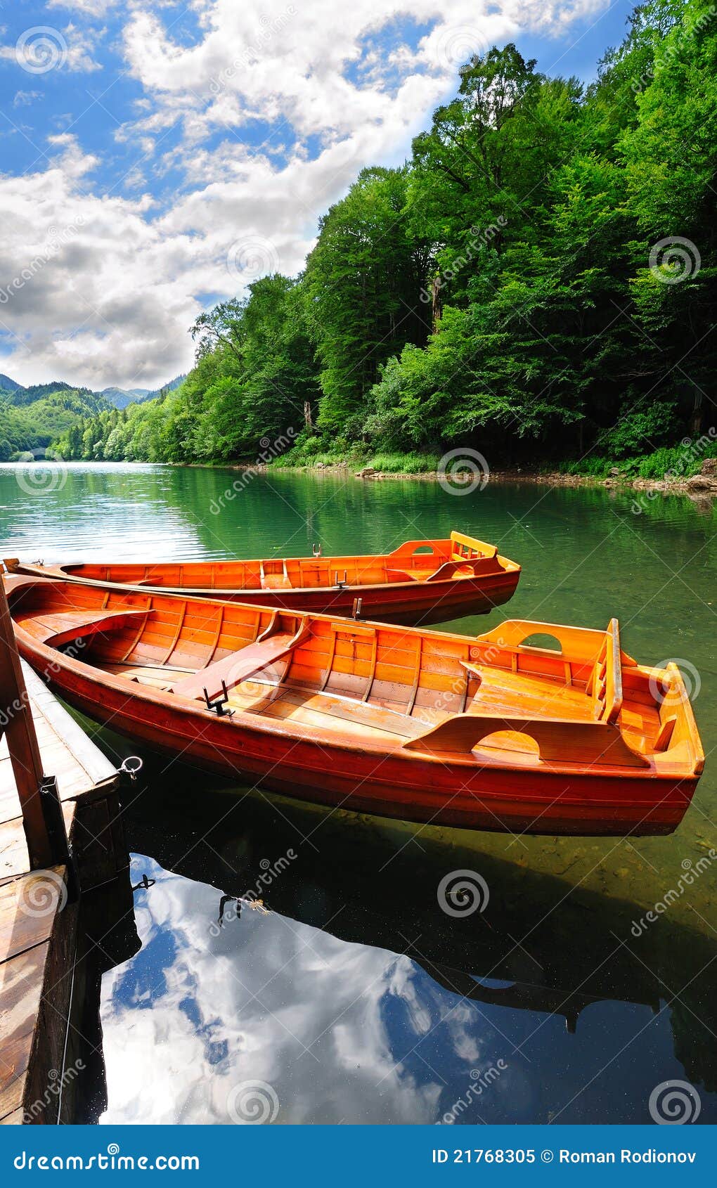 Boats on a lake stock image. Image of landing, fishing - 21768305