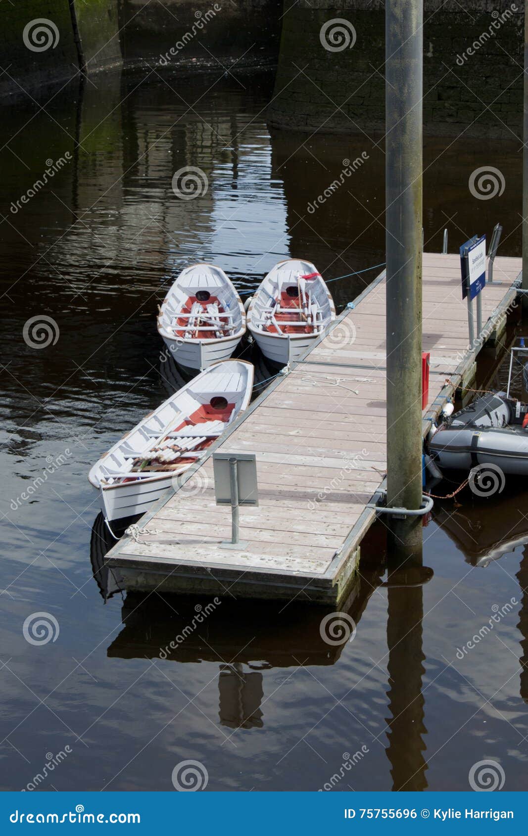 Boats in Limerick stock photo. Image of river, limerick - 75755696