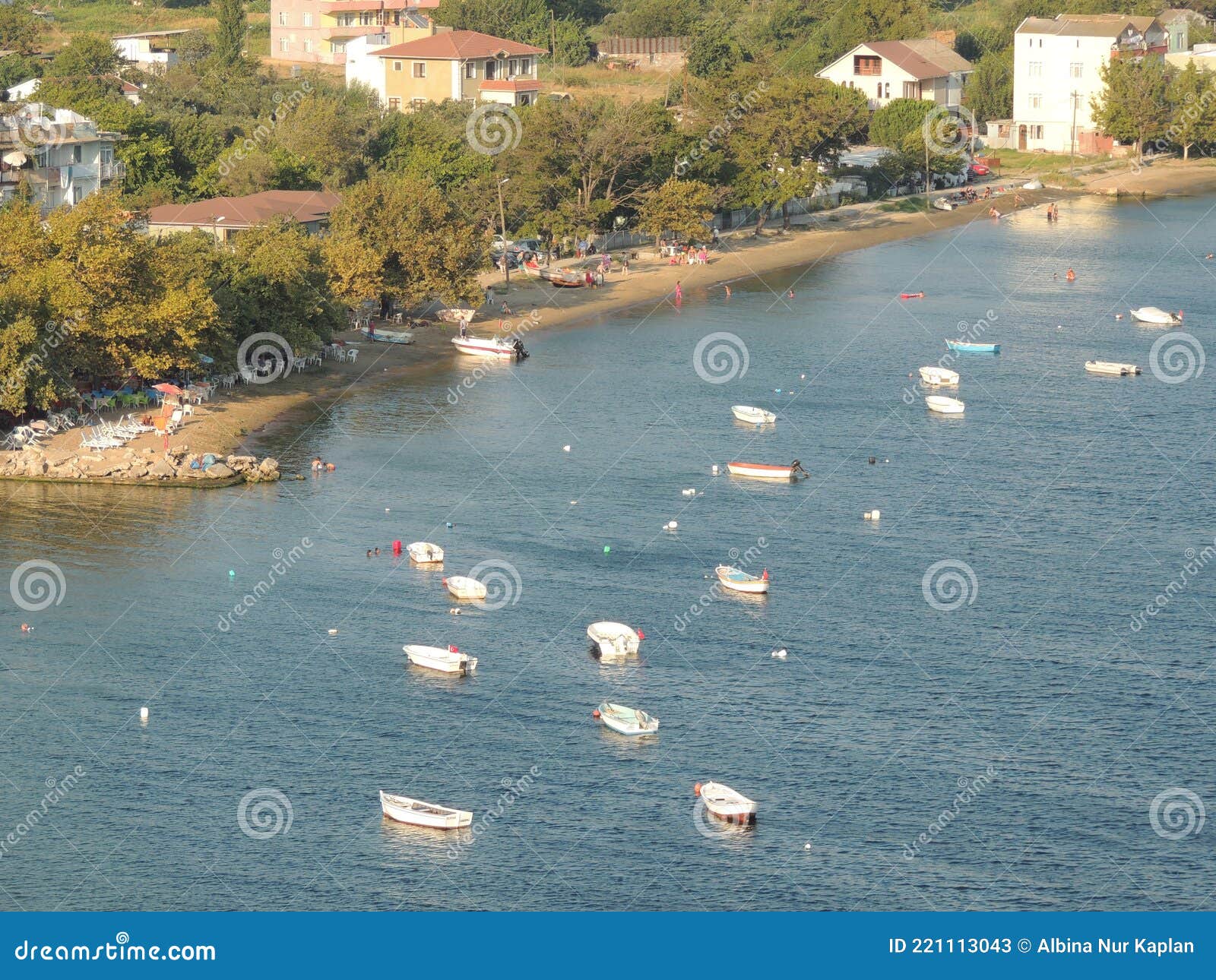 Boats on Marmara Sea editorial stock photo. Image of coast - 221113043