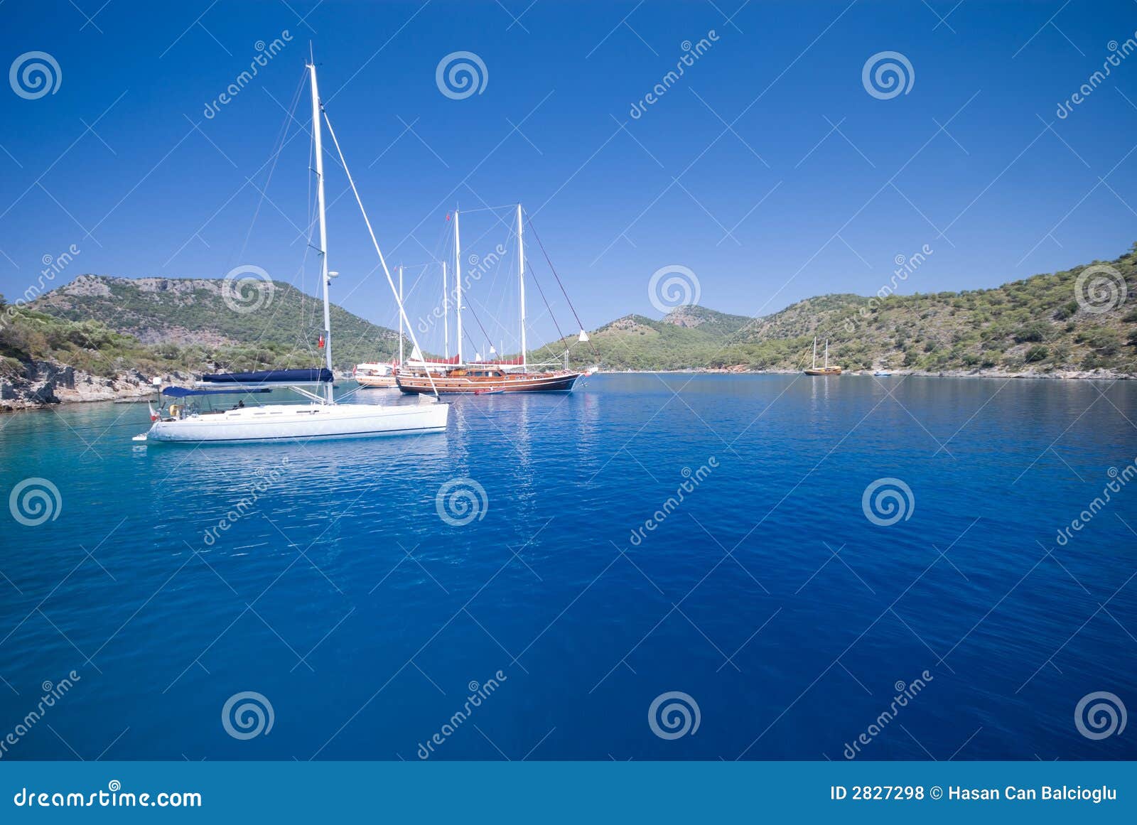 Boats on the Mediterranean stock photo. Image of mediterranean - 2827298
