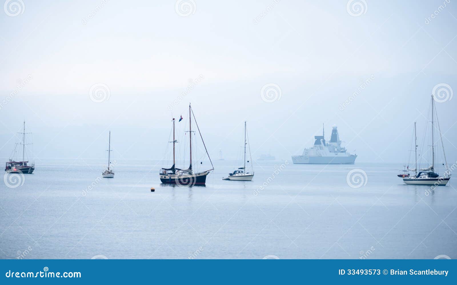 Boats in the mist stock image. Image of water, historic - 33493573