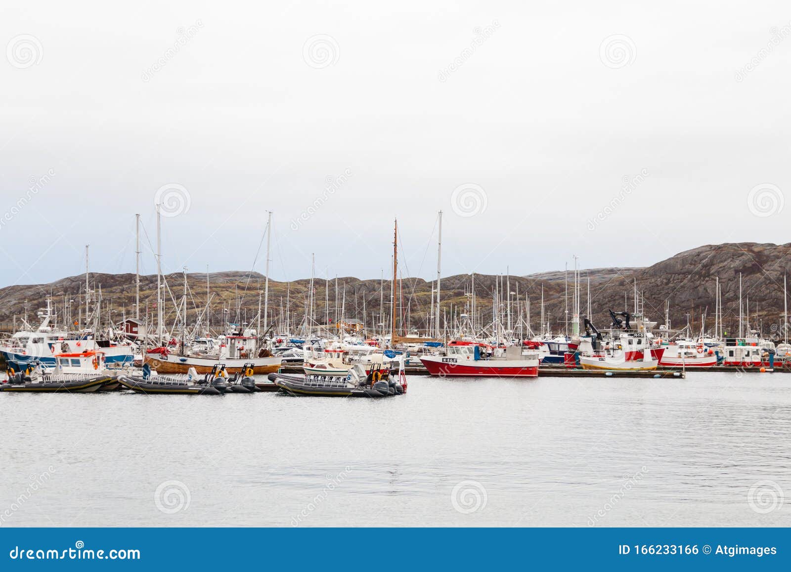 Boats Moored in the Harbour of Bodo, Norway Editorial Photo - Image of ...