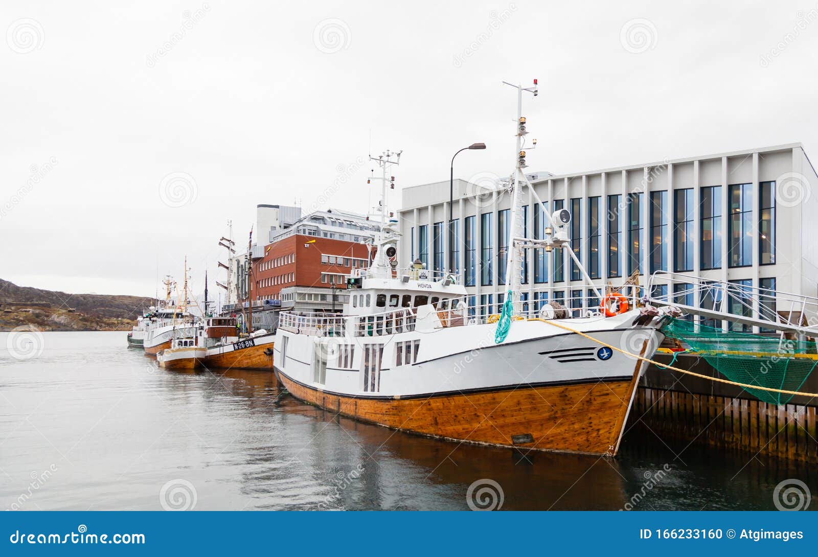 Boats Moored on the Bodo Quayside in Norway Editorial Image - Image of ...