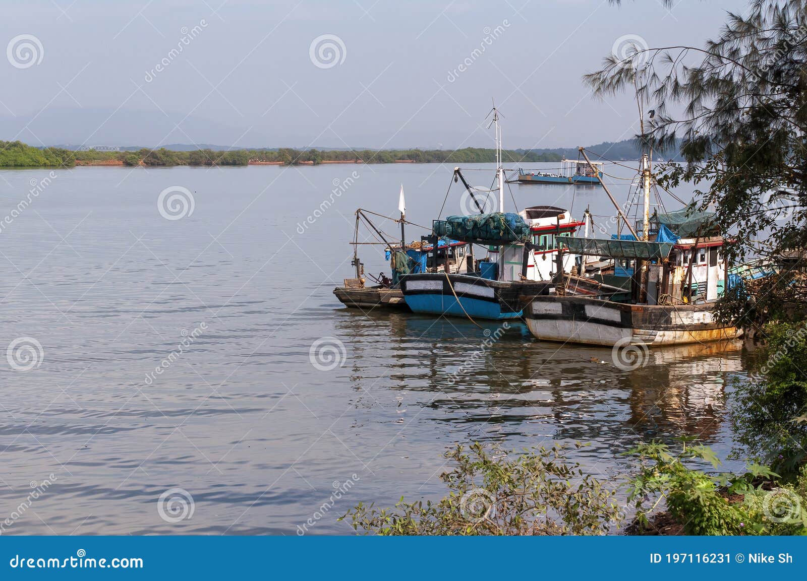 Boats at a Pier, Cochin, India Stock Image - Image of cochin, village ...