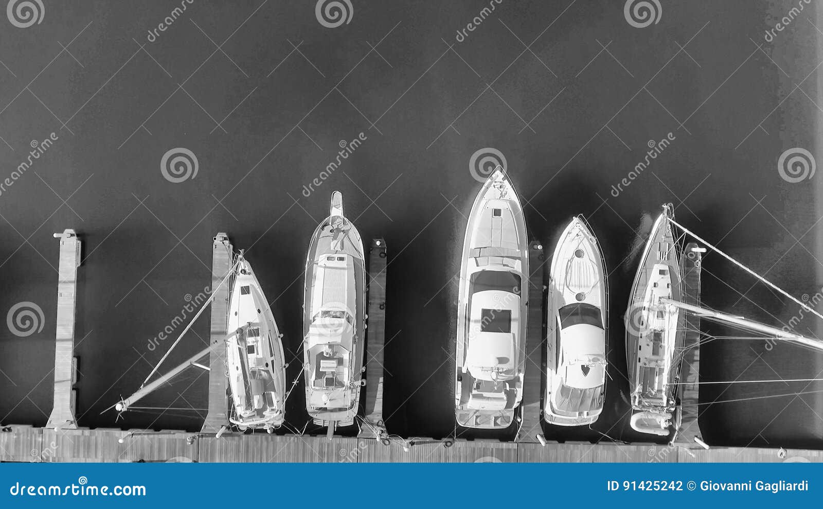 Boats in the Port, Overhead View Stock Photo - Image of boat, vessel ...
