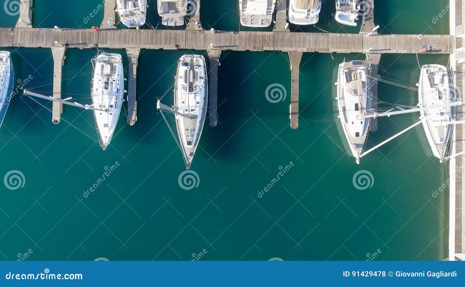 Boats in the Port, Overhead View Stock Photo - Image of harbor, boat ...