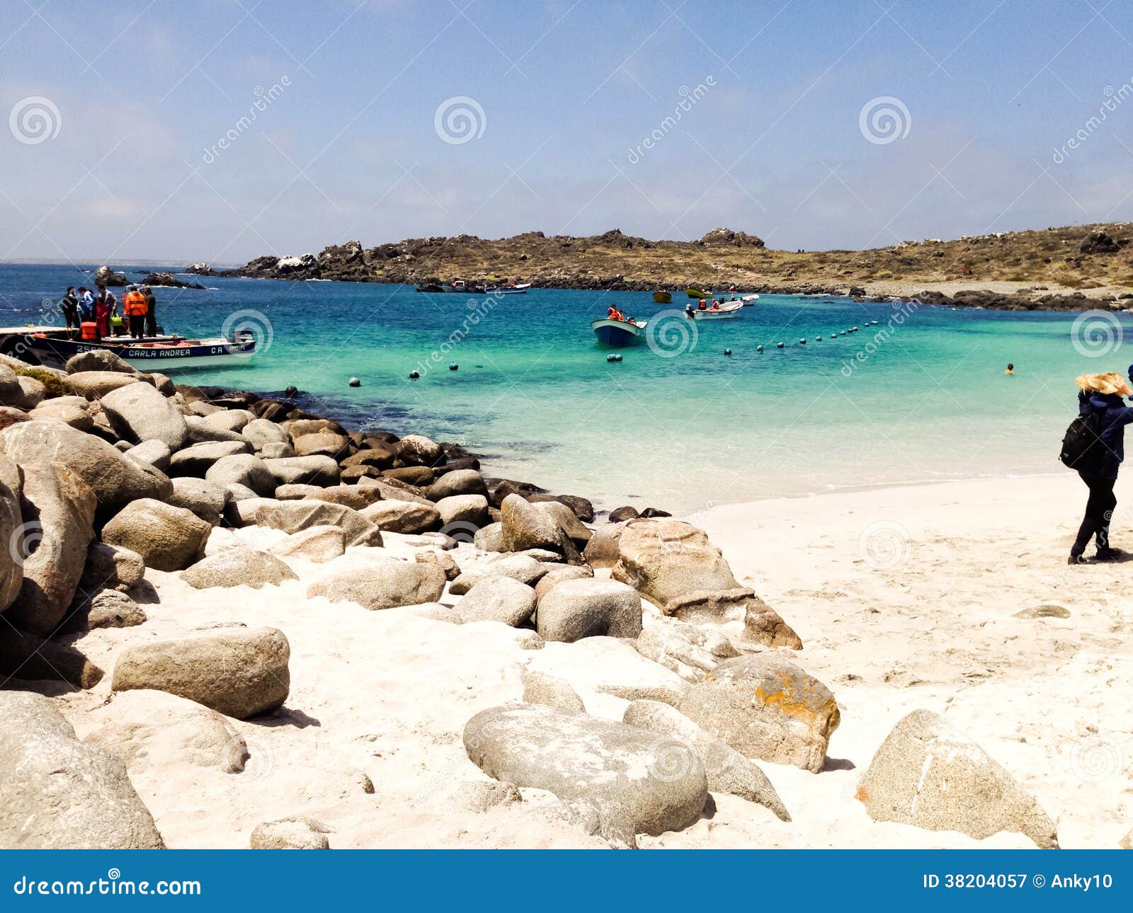 Boats in Punta De Choros, Chile Editorial Photography - Image of brown ...
