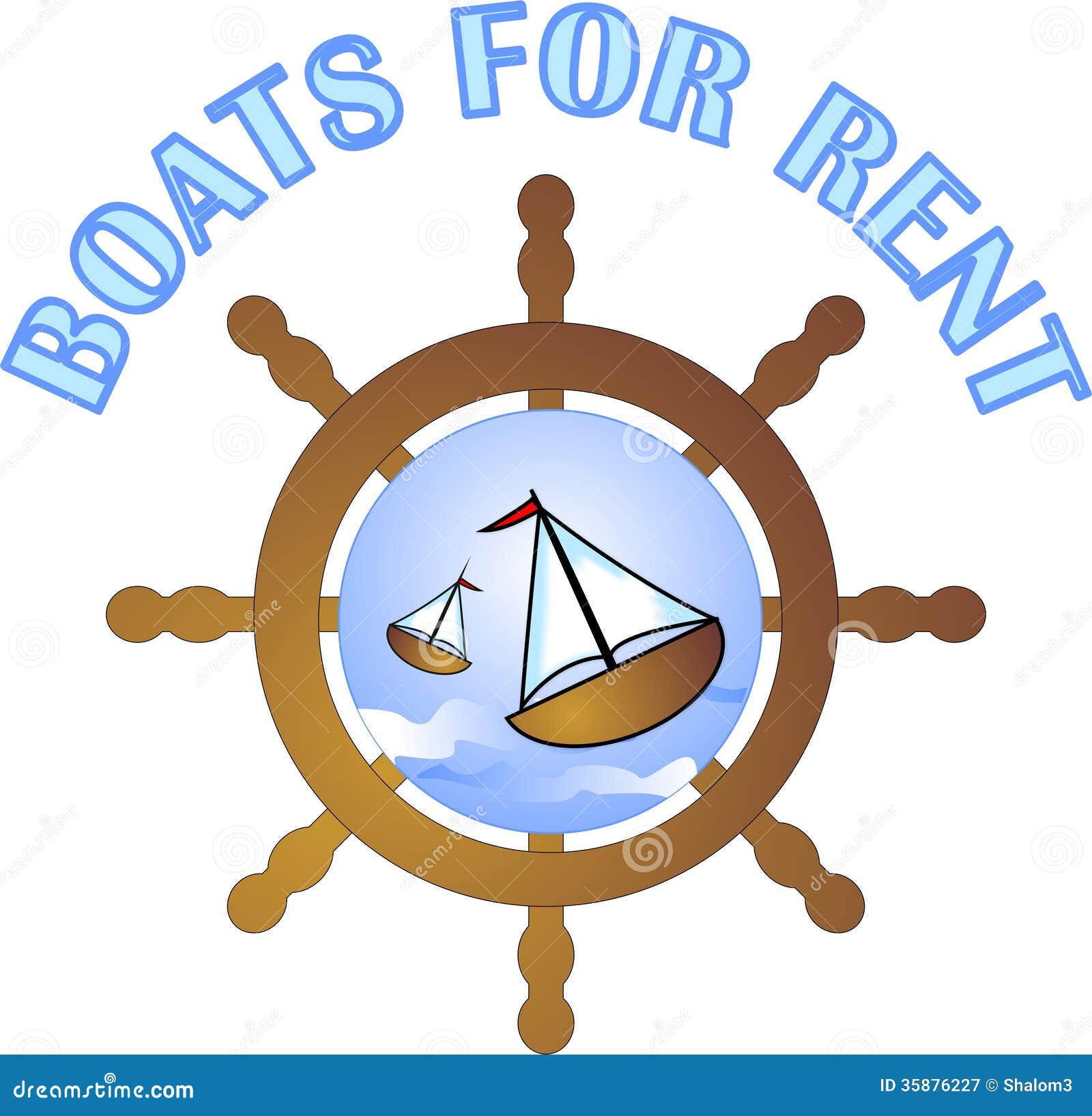 Boats for rent stock vector. Illustration of tourism - 35876227