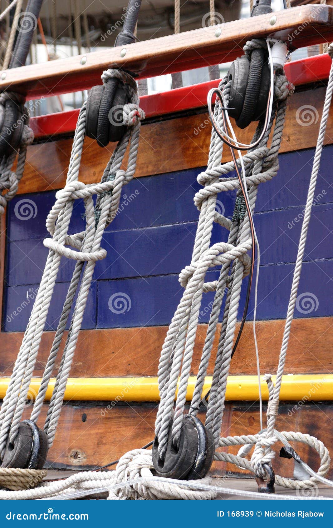 Boats Rigging stock image. Image of knots, boat, wooden - 168939