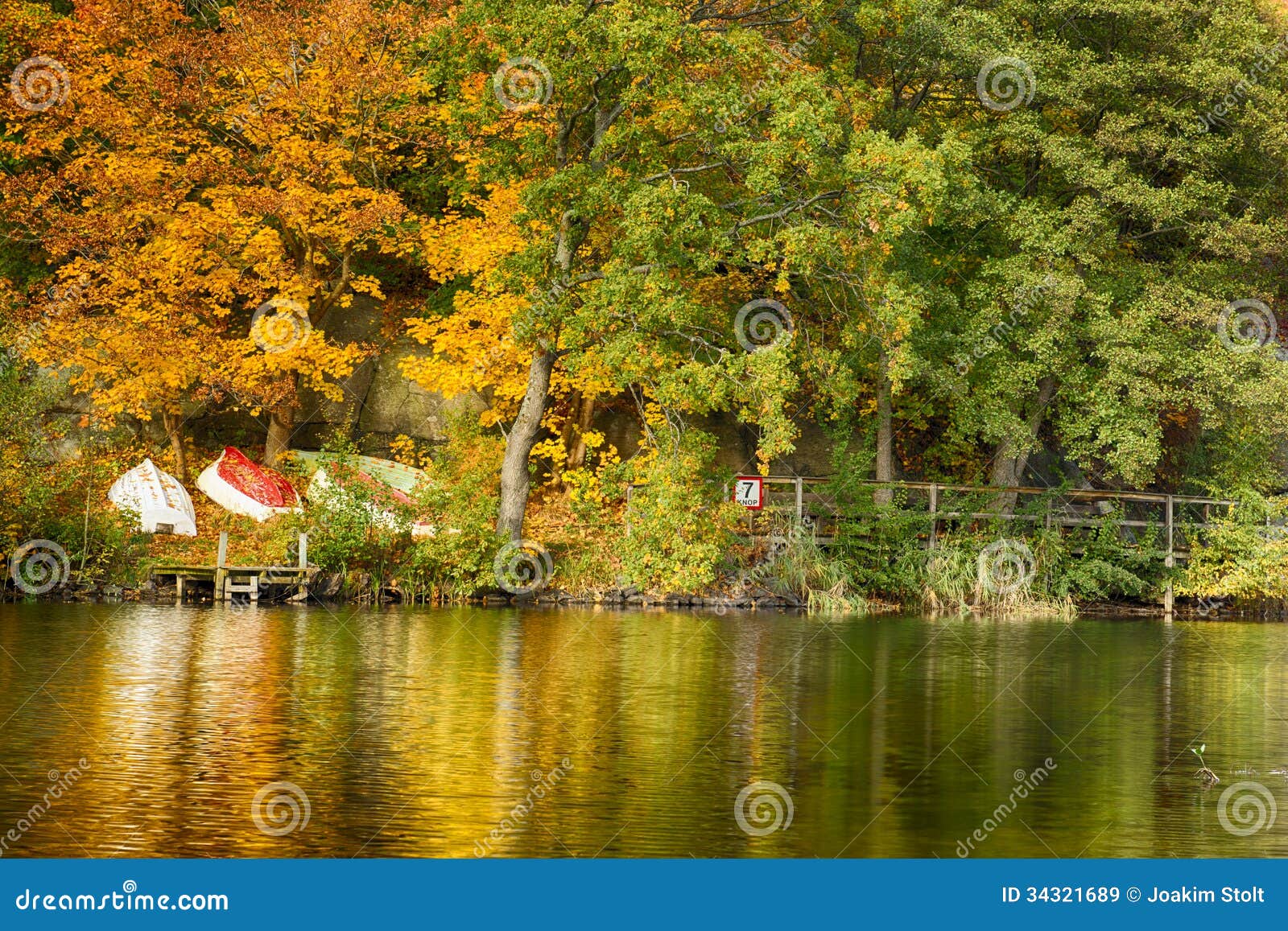 Boats at river stock image. Image of fall, autumn, boats - 34321689