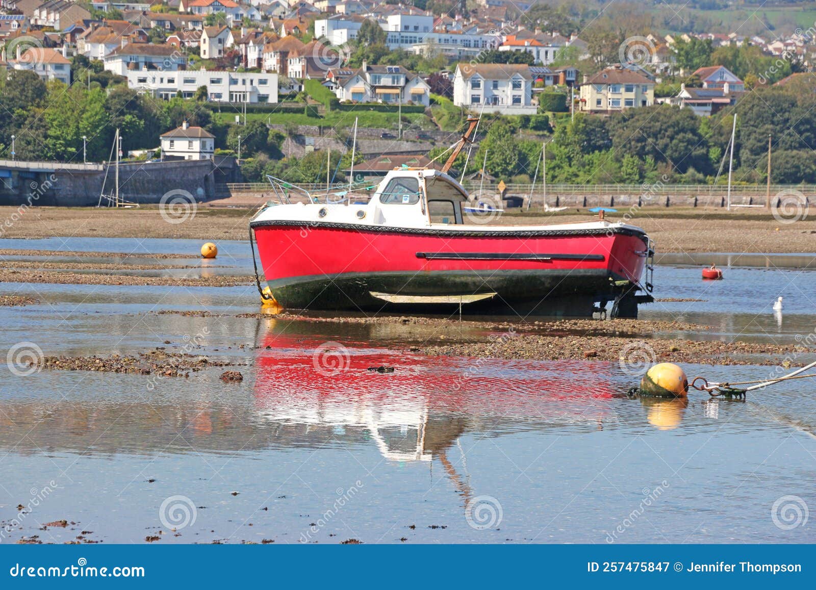 Boats on the River Teign at Shaldon in Devon Stock Image - Image of ...