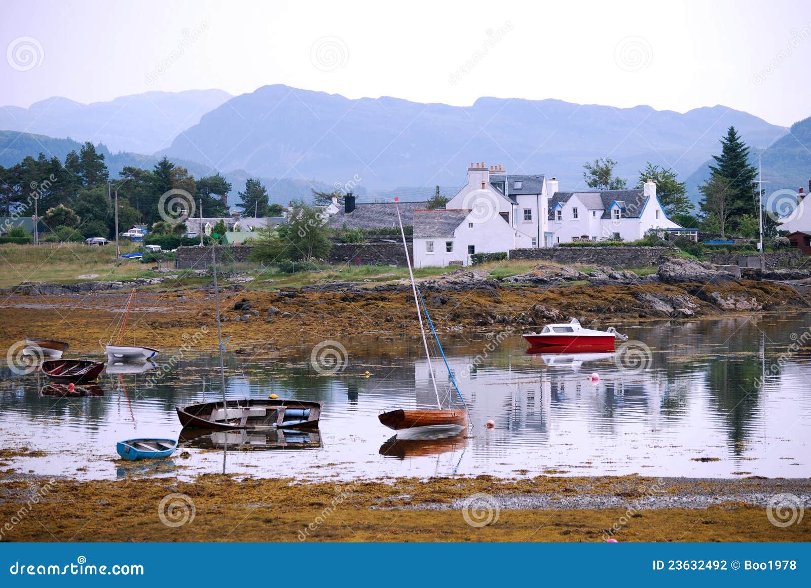 Boats scene stock photo. Image of village, yachts, water - 23632492
