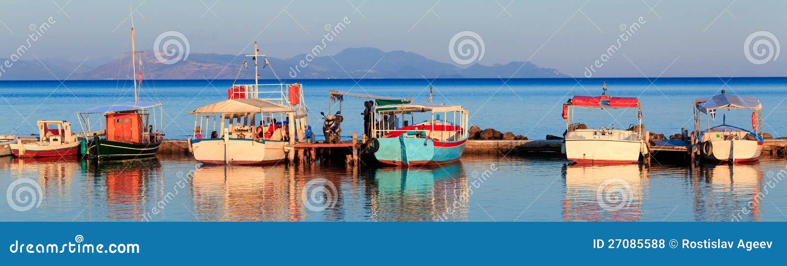 Boats in small harbor stock photo. Image of relaxing - 27085588