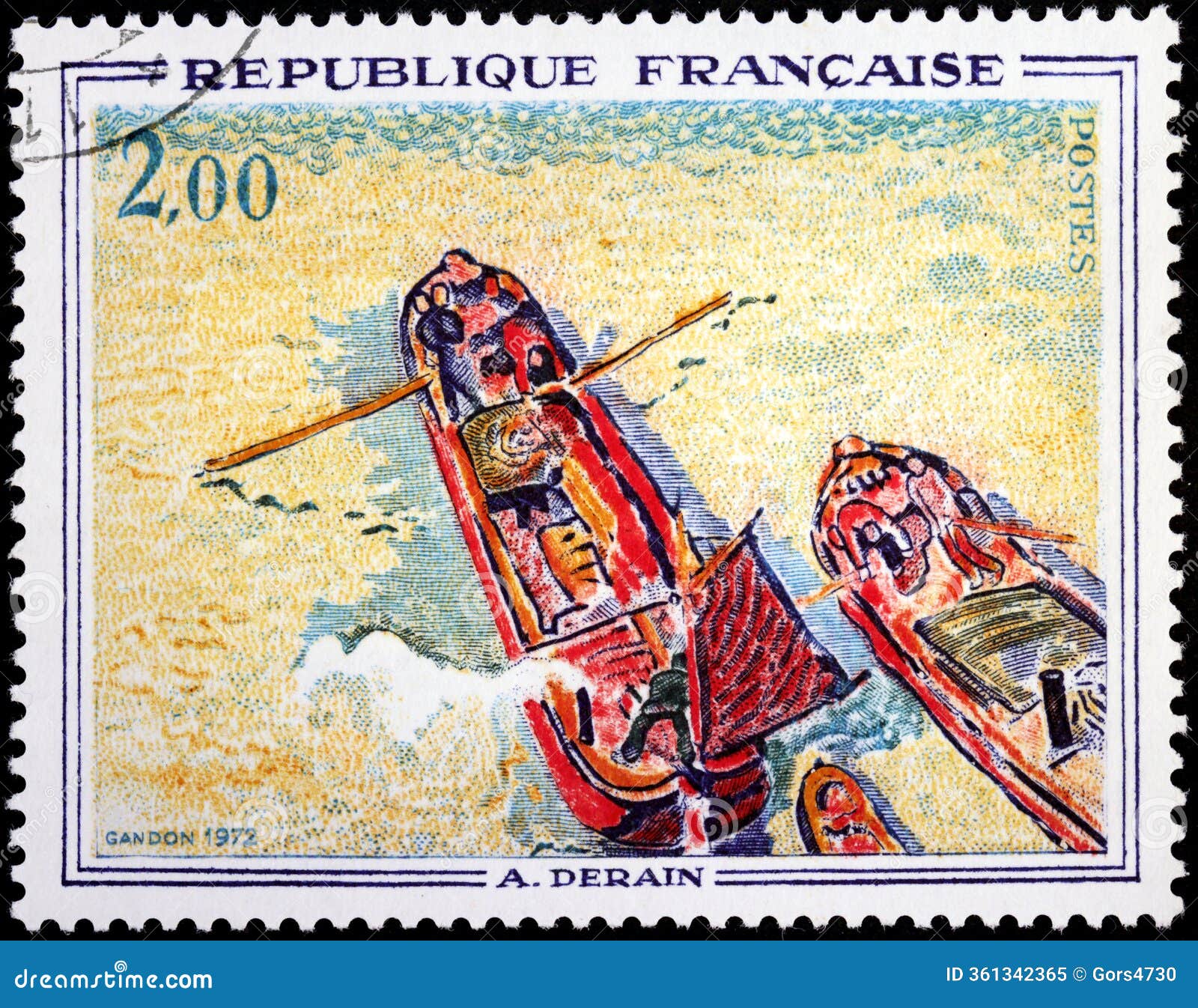 Boats Stamp stock illustration. Illustration of philately - 361342365