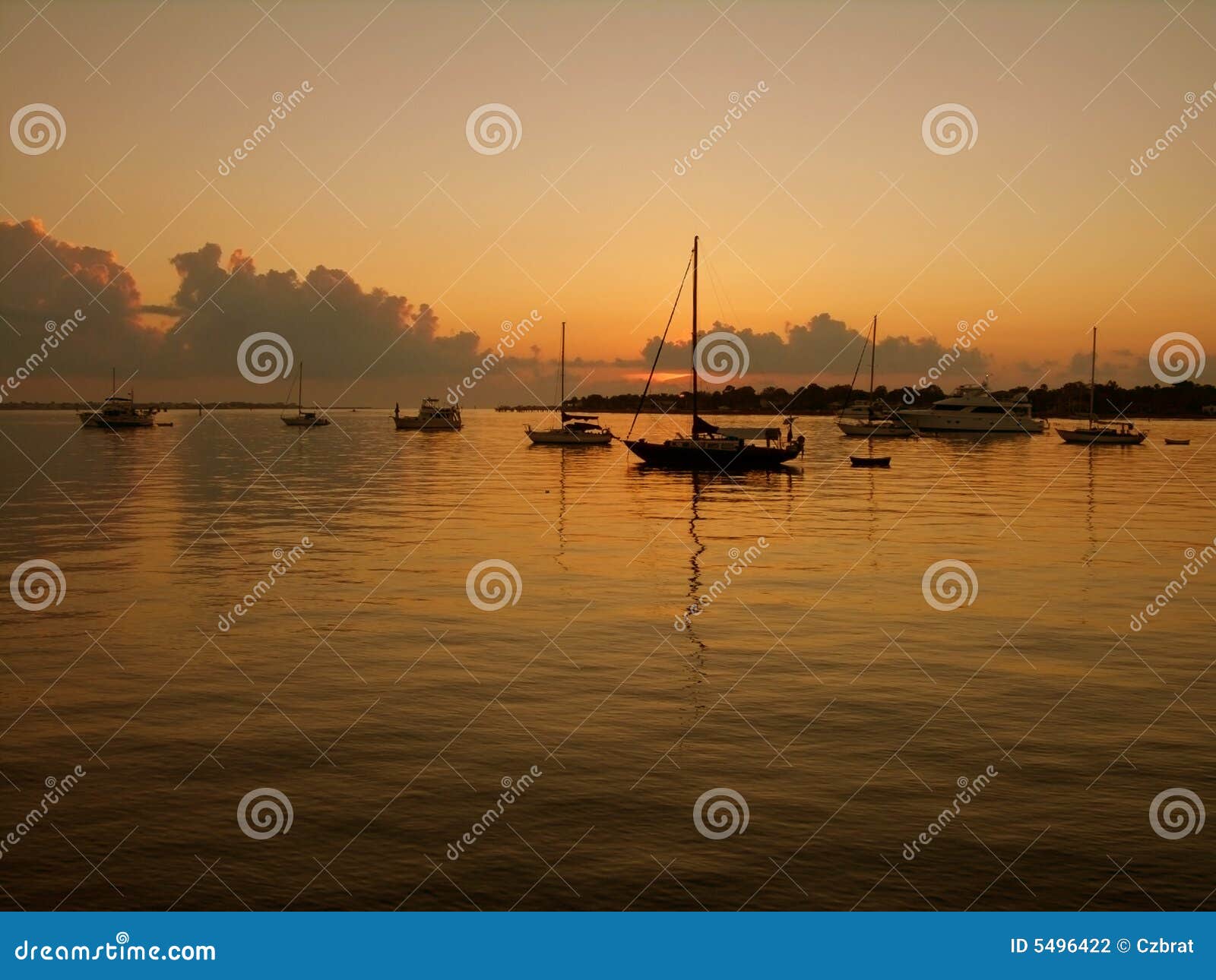 Boats at Sunrise stock photo. Image of sunrise, sunset - 5496422