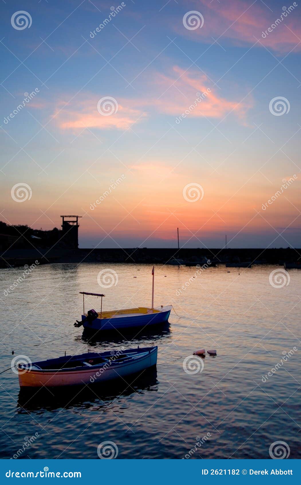 Boats at sunset stock photo. Image of tranquil, nature - 2621182