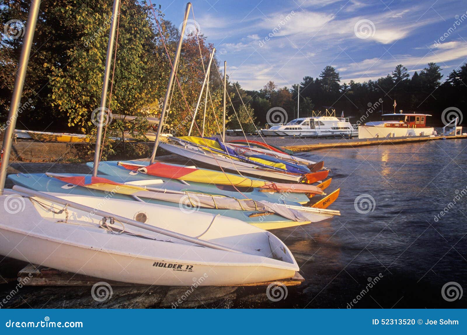 Boats at Sunset in the Basin Harbor in Vermont Editorial Image - Image ...