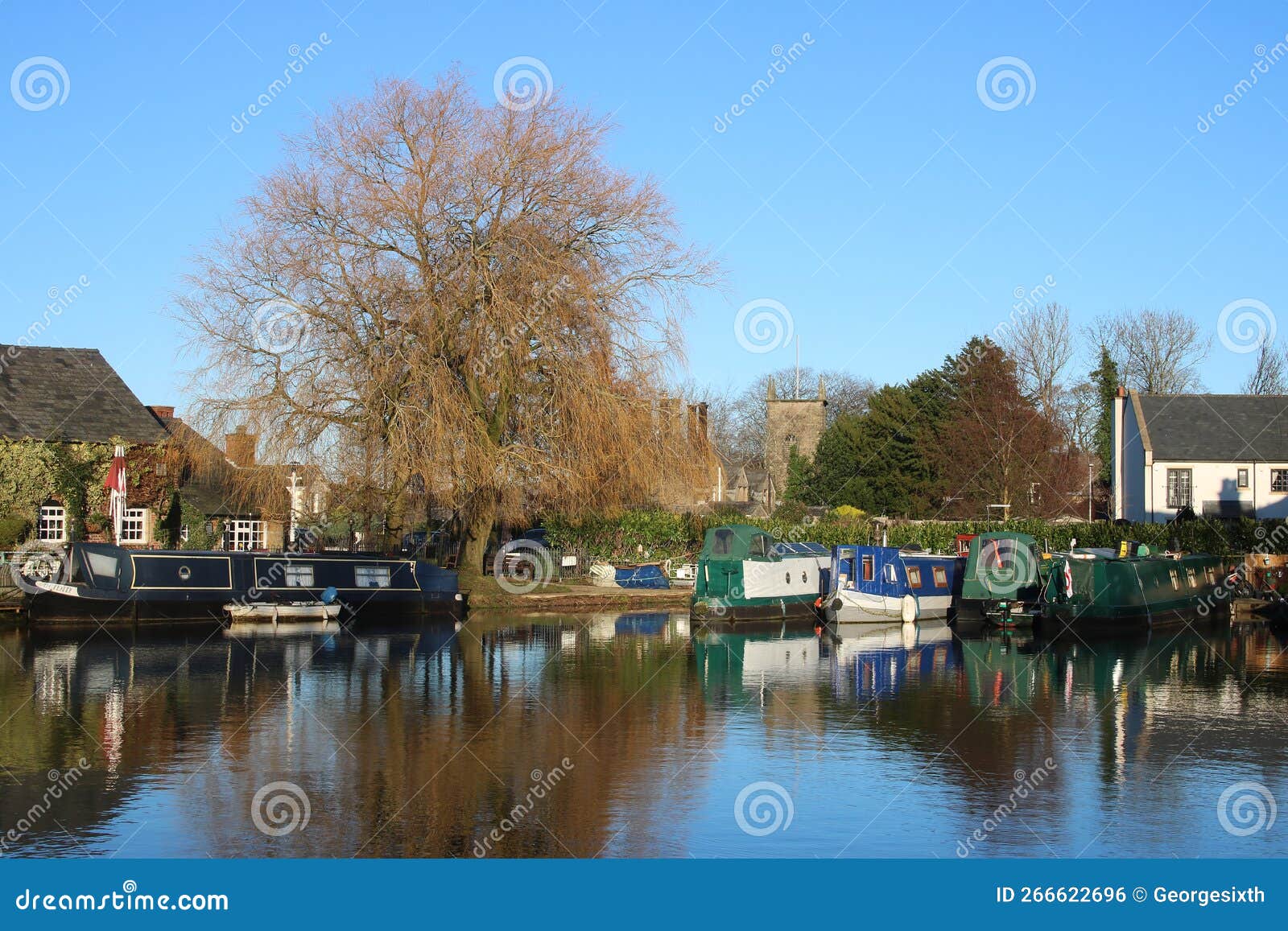 Boats Tithe Barn Basin, Lancaster Canal, Garstang Editorial Photo ...